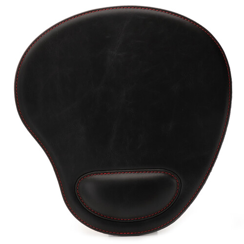 Londo Leather Oval Mouse Pad with Wrist Rest (Black) OTTO218 B&H