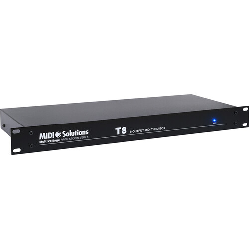 MIDI Solutions MultiVoltage T8 1x8 Active MIDI Thru Box T8 B&H