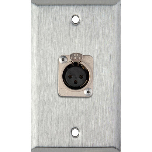 My Custom Shop XLR Wall Plate (Black Anodized) WPBA-1115 B&H