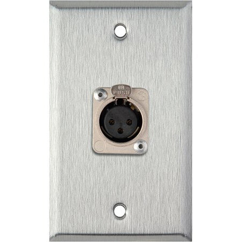 My Custom Shop XLR Wall Plate (Clear Anodized) WPCA-1115 B&H