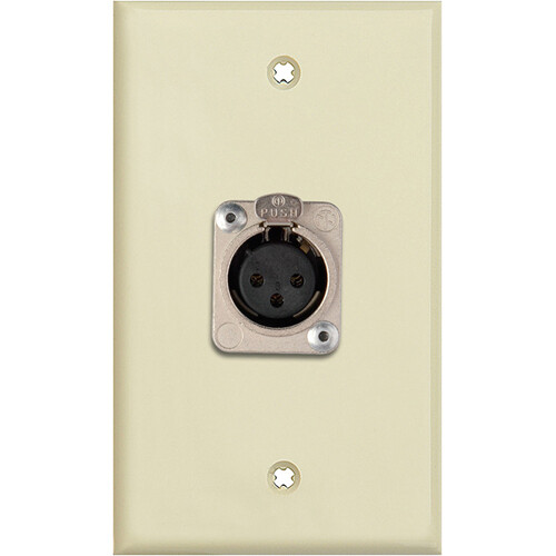 My Custom Shop XLR Wall Plate (Ivory Lexan) WPLI-1115 B&H Photo