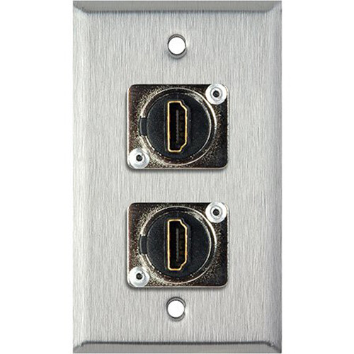 My Custom Shop Dual HDMI Wall Plate (White Lexan) WPLW-1200 B&H