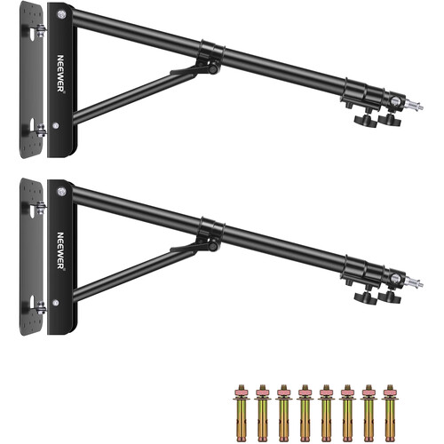 Neewer Wall-Mounting Boom Arm (4.3', 2-Pack, Black) 66600801 B&H