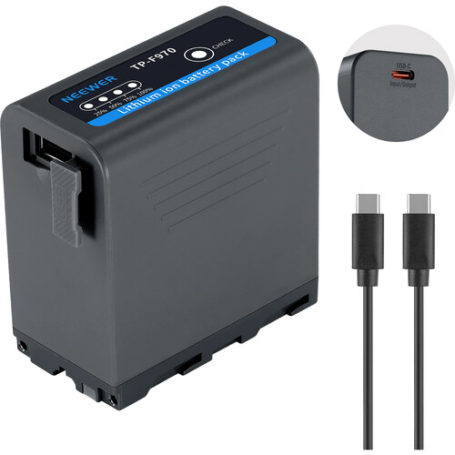 Neewer NP-F970 Lithium Battery Pack with USB-C Port 66605166 B&H