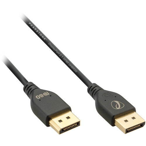 Pearstone DisplayPort 2.1 DP80 Male Cable (3.3') DP-DD2180-3 B&H