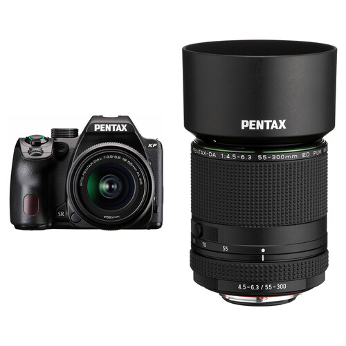 Pentax KF DSLR Camera with 18-55mm and 55-300mm Lenses Kit B&H
