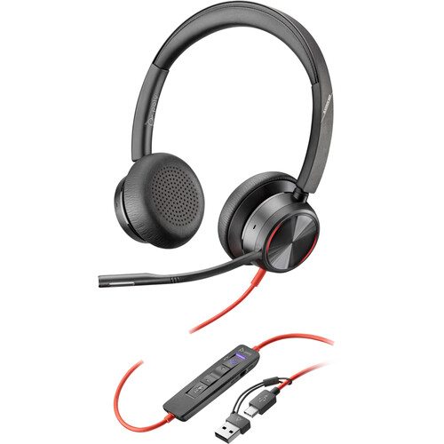 Poly Blackwire 8225 Stereo USB-C Headset with USB-C to 8X225AA