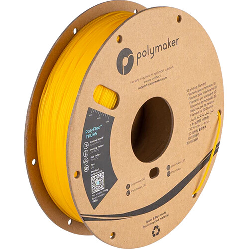 Polymaker 1.75mm PolyFlex TPU95 Filament (750g, Yellow) PD01004