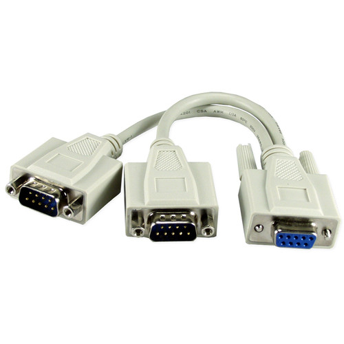 QVS DB9 Female to DB9 Male Splitter Cable (8") CC317Y B&H Photo