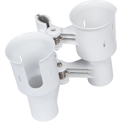 RoboCup Clamp-On Dual-Cup & Drink Holder (White) 07-102-W B&H