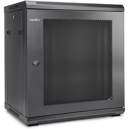 Rocstor Solidrack 12U Rack Vented Enclosure (Black) Y10E006-B1
