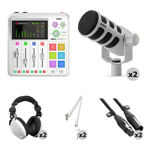 RODE RODECaster Duo 2-Person Podcasting Kit with PodMics, Studio