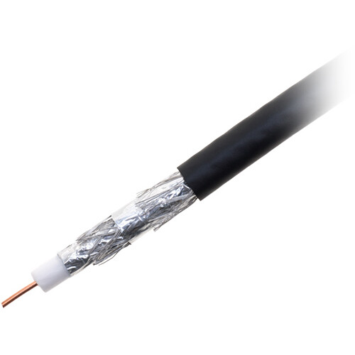 SatMaximum Quad-Shielded RG6 Coaxial Cable (1000', Black) 750154