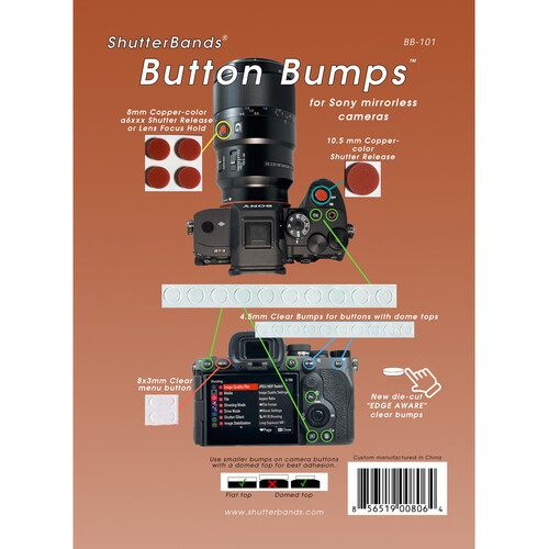ShutterBands BB-101 ButtonBumps for Sony E-Mount BB-101 B&H