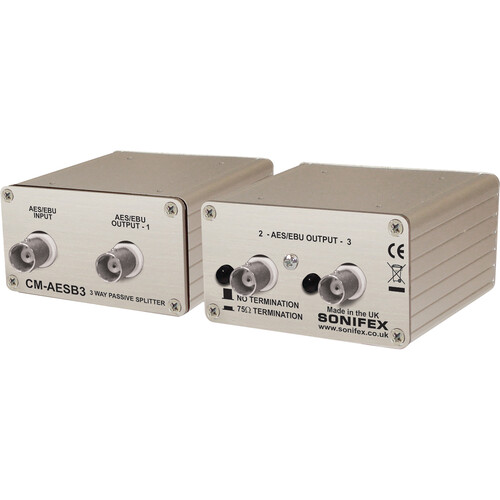 Sonifex CM-AESB3 Single 3-Way Passive AES3ID Splitter CM-AESB3