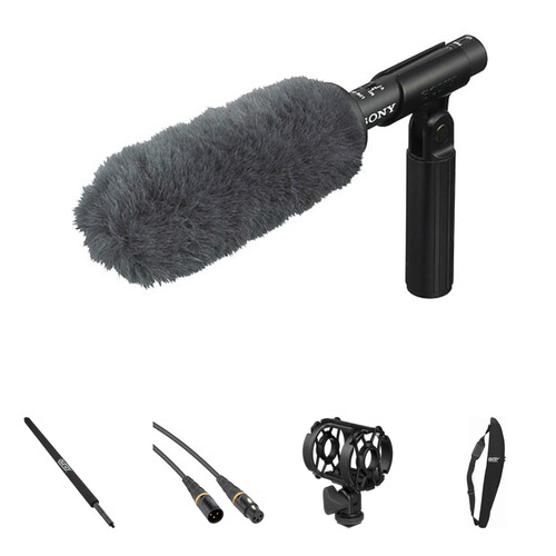Sony ECM-VG1 Short Shotgun Microphone Boom Kit with Boompole