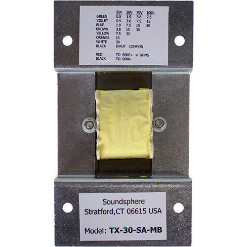Soundsphere 30W Transformer with Included Mounting SS-TX30-SA-MB