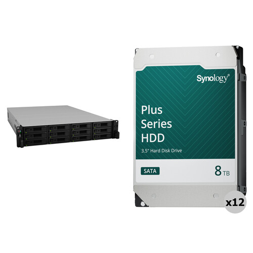 Synology RackStation RS3618xs 96TB 12-Bay NAS Enclosure Kit with