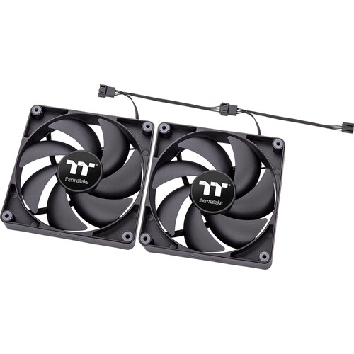 Thermaltake CT120 PC Cooling Fan (Black, 2-Pack)