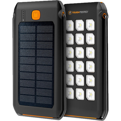ToughTested 10,000mAh Solar Charger IP44 Waterproof TT-PBW-LED10