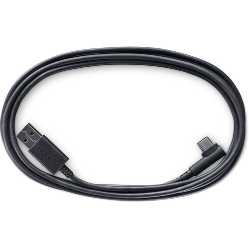 Wacom Intuos Pro USB-A to Angled USB-C Cable (6.6') ACK42206 B&H