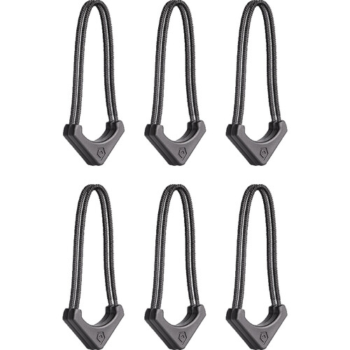 WANDRD WORRYLESS Locking Zipper Puller (Black, 6-Pack) WLZP-BK-1