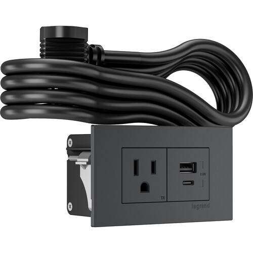 Wiremold Products Dash FPC 1OL/1 USB A/C (Graphite) F2RU6PRGC
