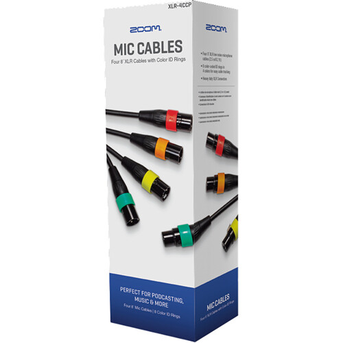 Zoom XLR-4CCP XLR Microphone Cables with Color ID Rings ZXLR4CCP