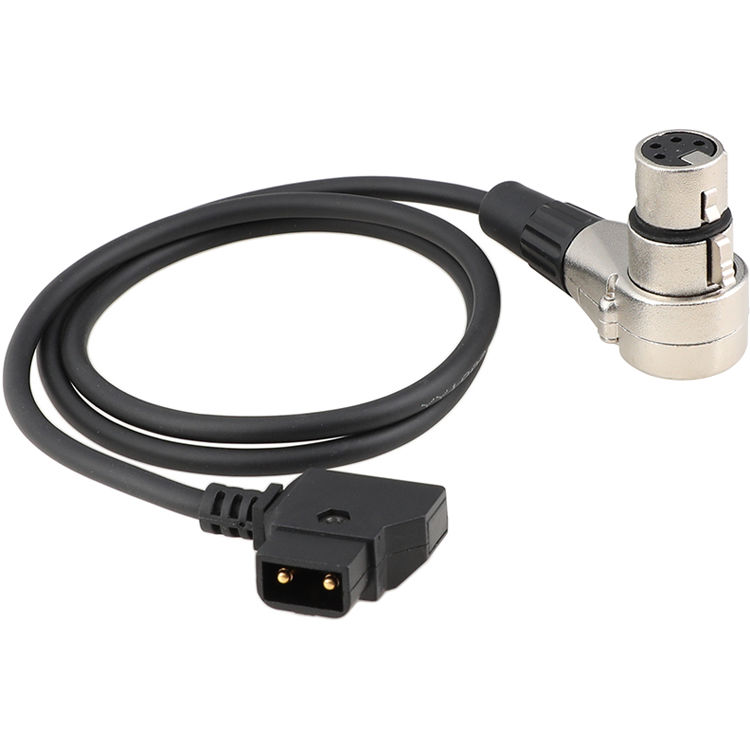 CAMVATE D-Tap to Right Angle 4-Pin XLR Power Cable (32") C2397
