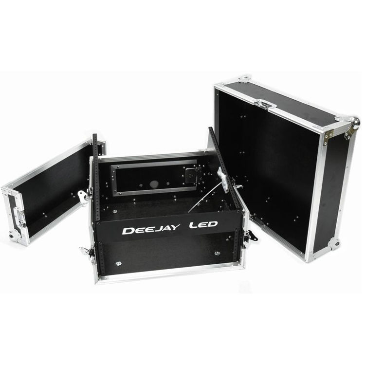 DeeJay LED Fly Drive Amplifier Rack Case with 10 RU Slant TBHM3U