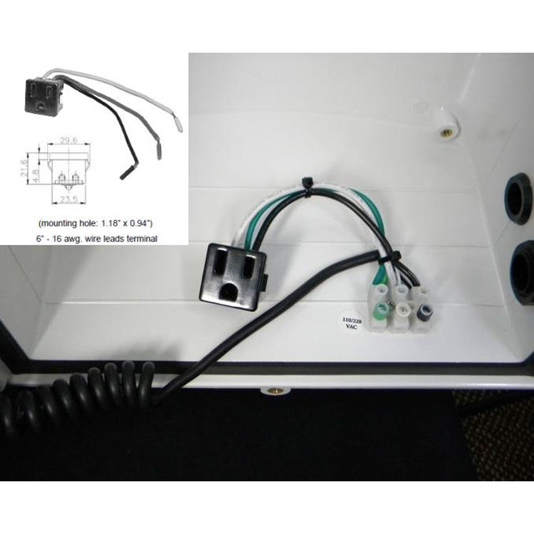 Dotworkz Single-Outlet Pigtail for 120 VAC Power Accessory