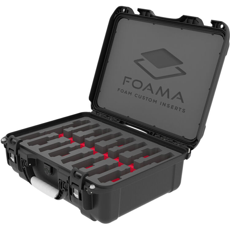 Foama N925 Case for 8 Sennheiser G4 Lav Lenses 056BK0925RD B&H