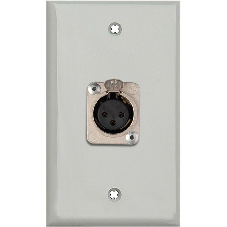 My Custom Shop XLR Wall Plate (Gray Lexan) WPLG-1115 B&H Photo