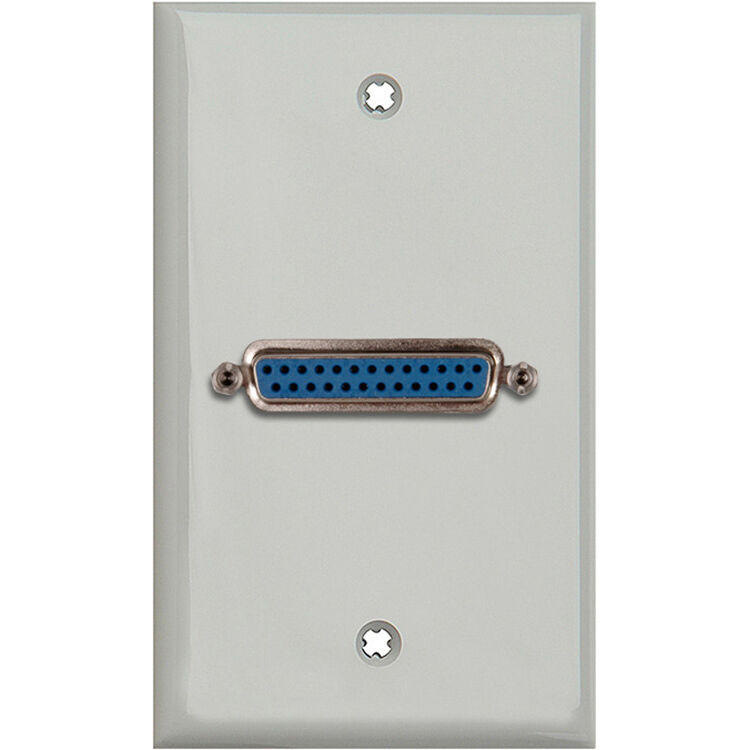 My Custom Shop 25-Pin D-Sub Wall Plate (Gray Lexan) WPLG-1150